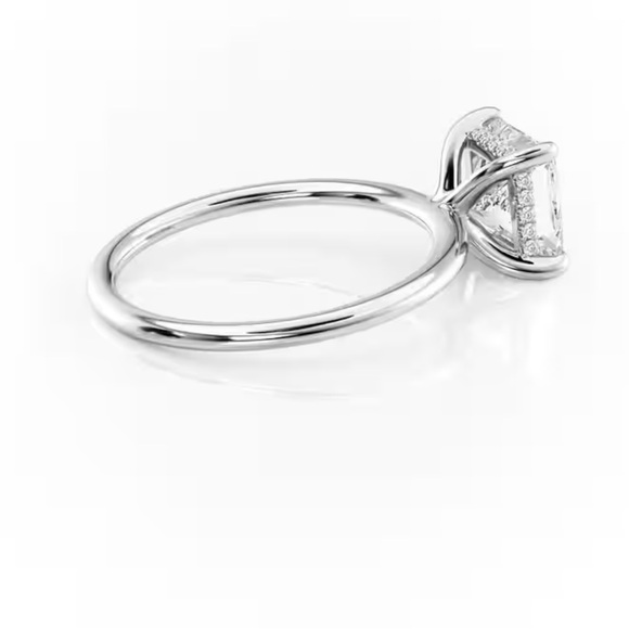 Jewelry | 3ct Square Radiant Cut Moissanite Solitaire Engagement Ring ...